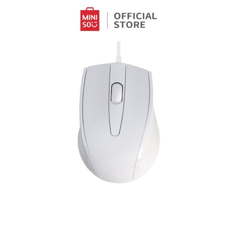 Jual Miniso Ergonomic Wired Mouse CM7720U White/ mouse berkabel putih ...