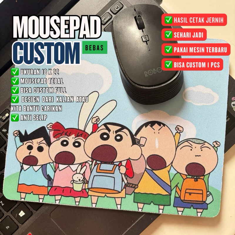 Jual [NEW! 1 HARI JADI] MOUSEPAD CUSTOM DESIGN GAMBAR FULL WARNA ALAS ...
