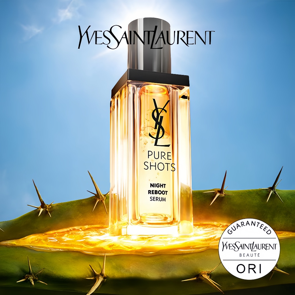 Jual YSL SERUM / YSL Pure Shots Night Reboot Serum 50ML / YSL Pure Shots Eye Reboot Concentrate ...