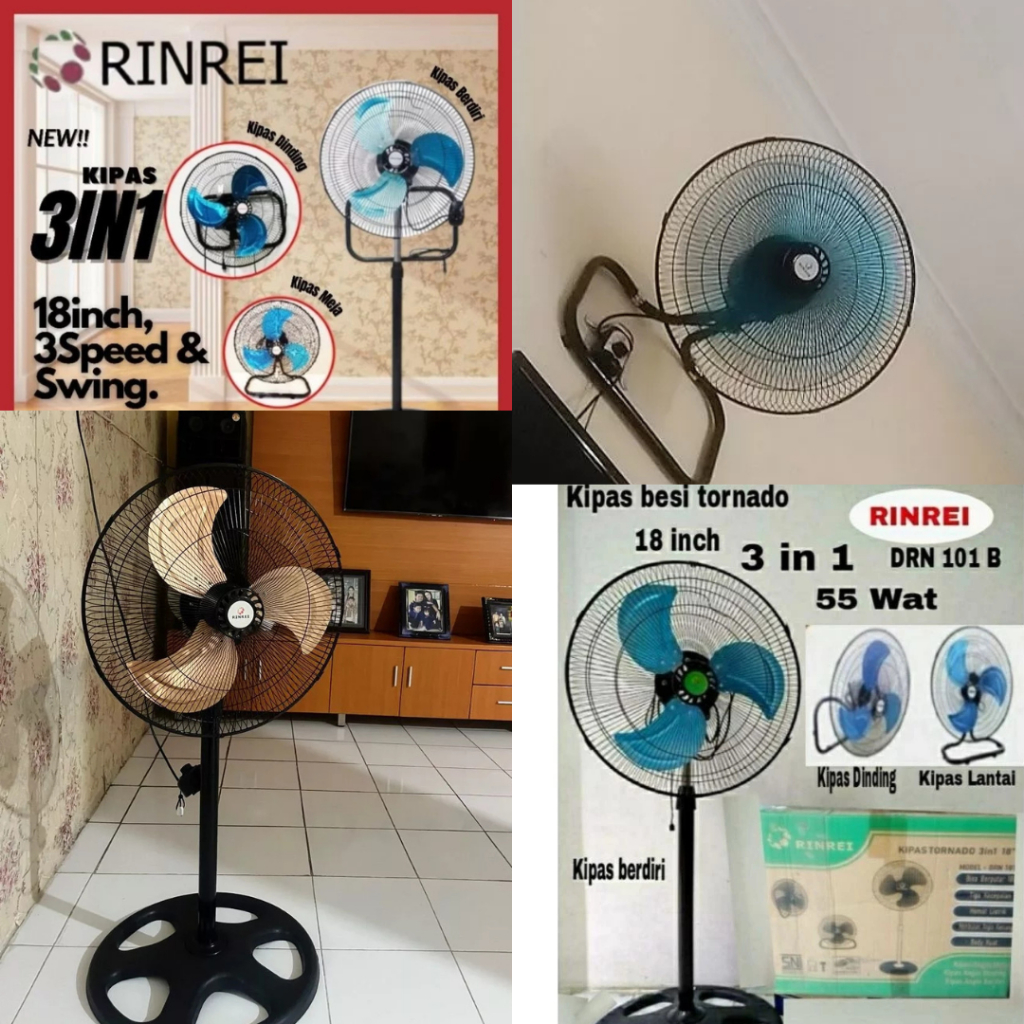 Jual Kipas Besi Tornado 18 inch 3in1 Hemat Daya RINREI TORNADO BESI ...