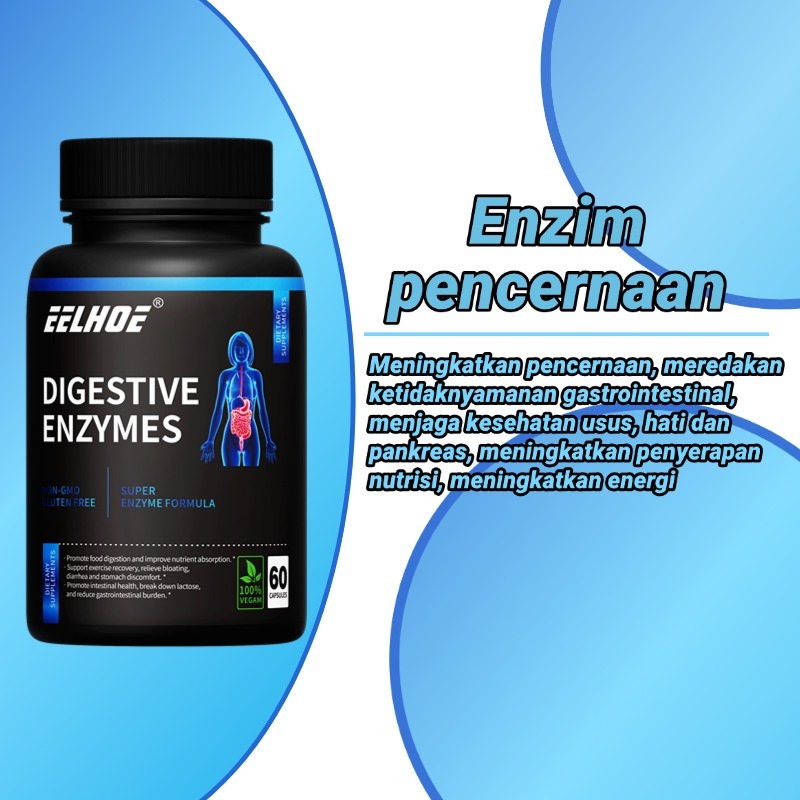 Jual EELHOE Suplemen Enzim Pencernaan – Memecah laktosa, mengurangi ...