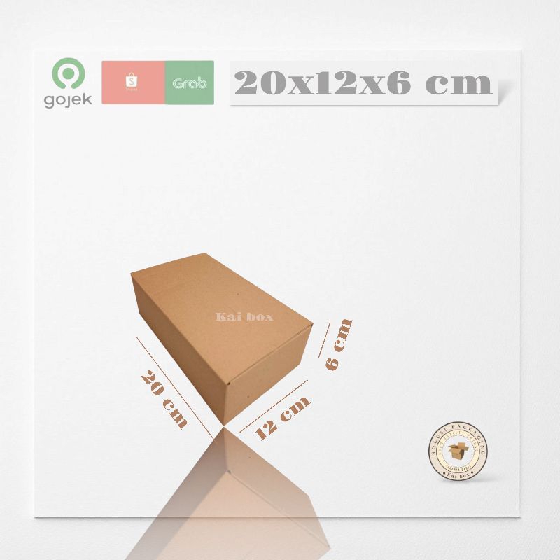 Jual kardus ukuran 20x12x6 cm box singel wall polos ST | Shopee Indonesia