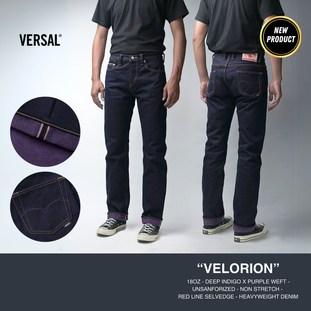 Jual Versal The Finest-VELORION 18oz Indigo x Purple Weft Unsanforized ...