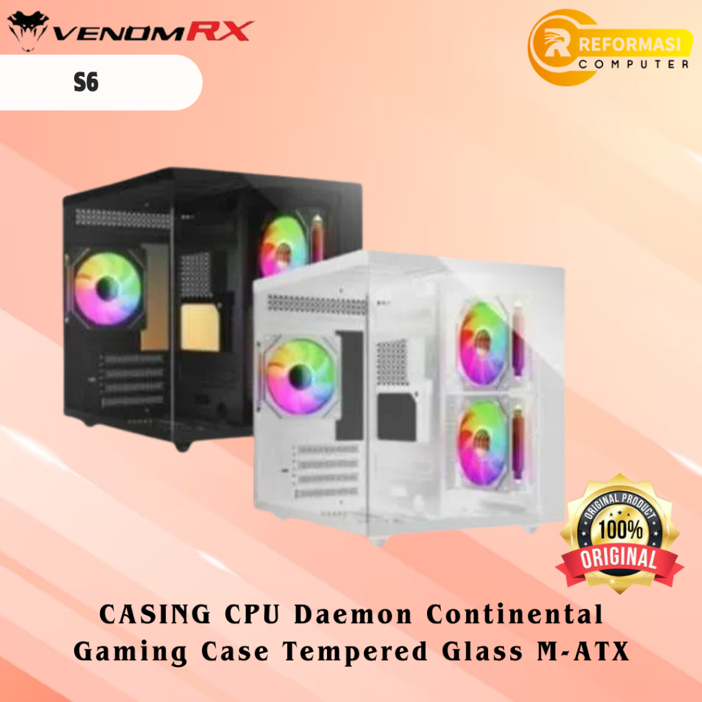 Jual VENOMRX CASING CPU VenomRX Daemon Continental S6 Gaming Case ...