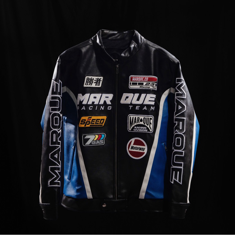 Jual MARQUE.CO Leather Biker Racing Jacket - Jaket Kulit dengan Tema ...