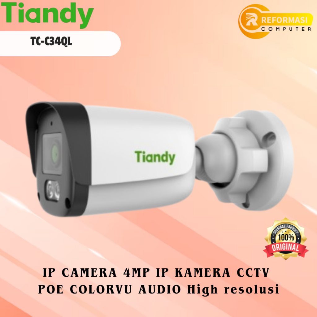 Jual TIANDY IP CAMERA 4MP TIANDY TC-C34QL IP KAMERA CCTV POE COLORVU ...