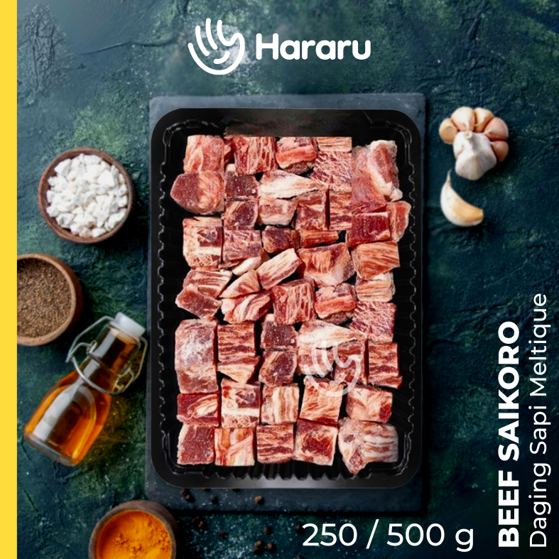 Jual Saikoro Beef Meltique Cubes | Daging Sapi Saikoro | Shopee Indonesia