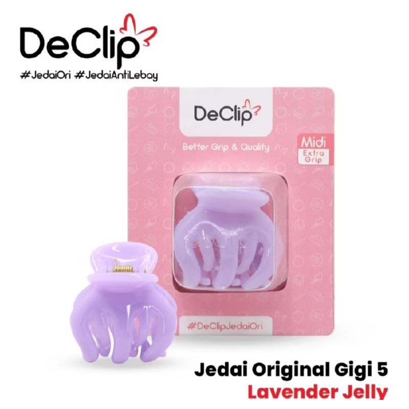 Jual Jedai Bangkok DeClip Original Gigi 5 Ukuran 5 CM (Warna Lavender Jelly). | Shopee Indonesia