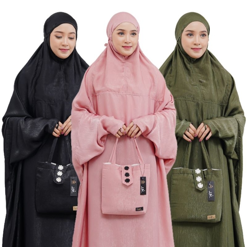 Jual Nurhd Mukena Hadramaut Terusan Abu Dhabi Luxury | Shopee Indonesia