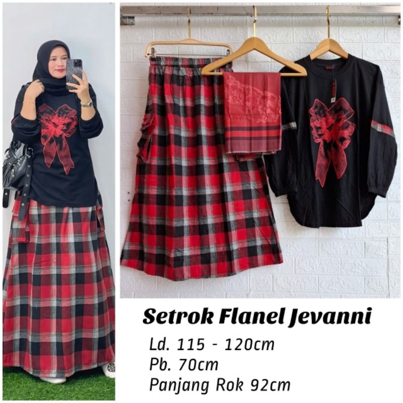 Jual PAKET HEMAT SET ROK PITA FLANEL SET JILBAB JEVANNI ORIGINAL ...