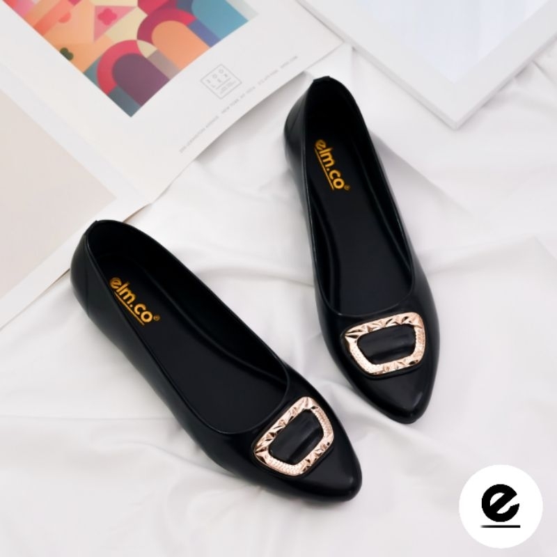 Jual elm.co Sepatu Wanita Loafer Balet Casual Elm01 Hitam | Shopee ...