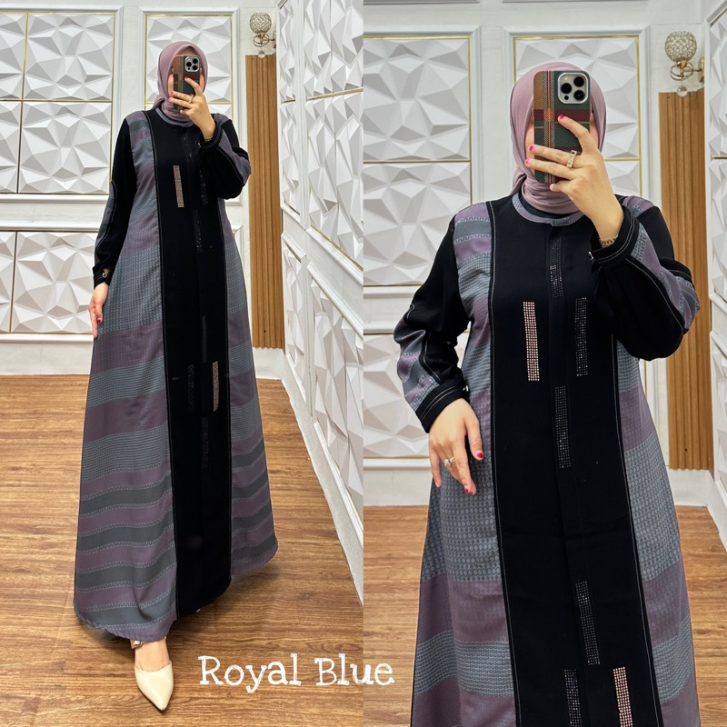 Jual Azalea Dress Premium Vol. 2 / Gamis Abaya Terbaru Premium / Gamis Hitam Kombinasi / Gamis ...
