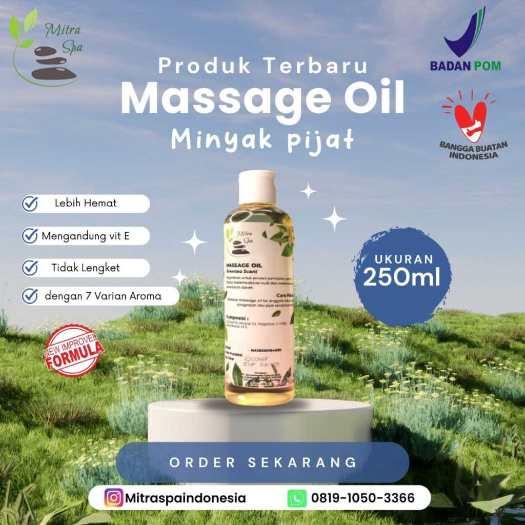 Jual Minyak Urut Pijat 250 ml Aromatherapy Aromaterapi Oil Massage refleksi spa bagus premium ...