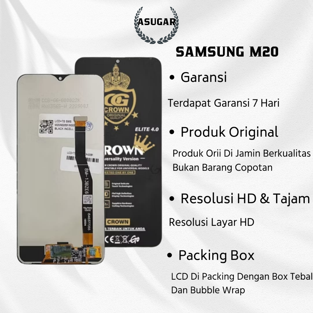 Jual LCD SAMSUNG M20/M25/M25F ORIIGINAL 100% FULLSET TOUCHSCREEN ...