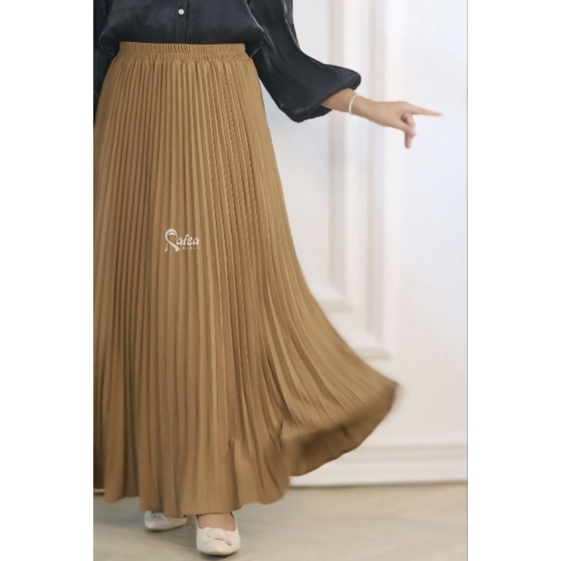 Jual ROK PLISKET MEWAH KNIT SNOW RIB PREMIUM /PLEATED SKIRT / ROK ...