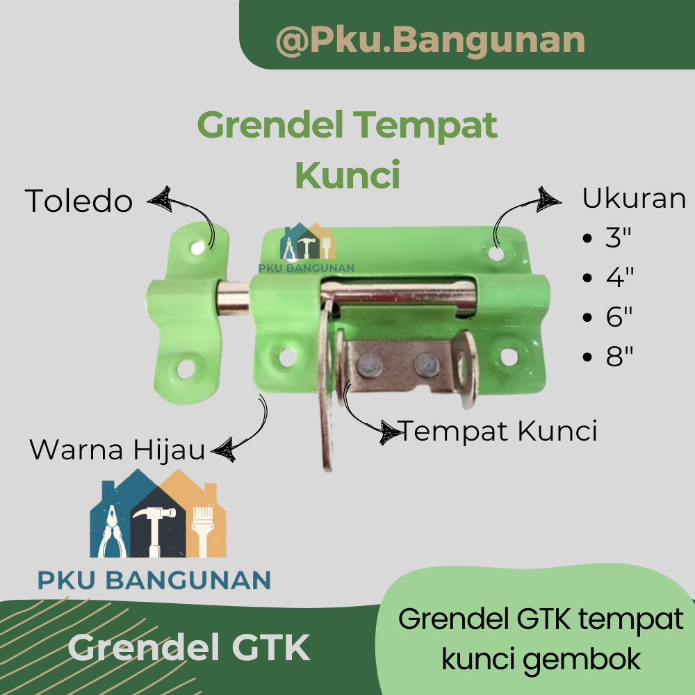 Jual Grendel Pintu overpal / Grendel overpal / Grendel Tempat Kunci ...