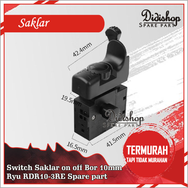 Jual Switch Saklar on off Bor 10mm Ryu RDR10-3RE Spare part | Shopee ...