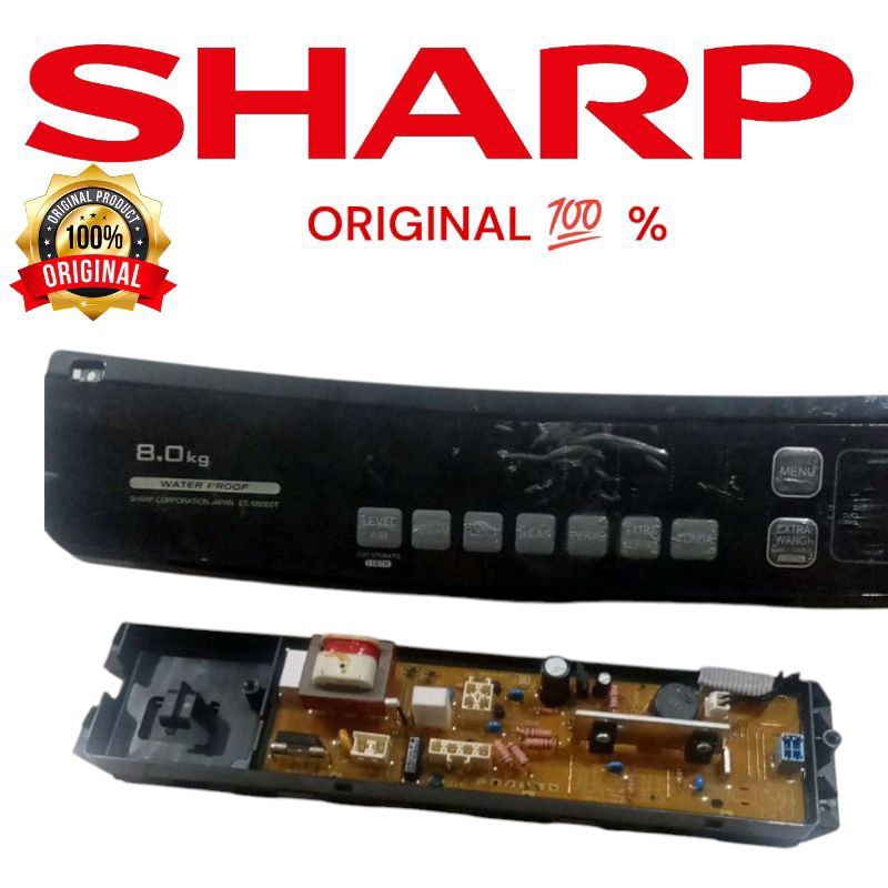 Jual PCB modul mesin cuci Sharp top loading ES-8000T ORIGINAL | Shopee ...