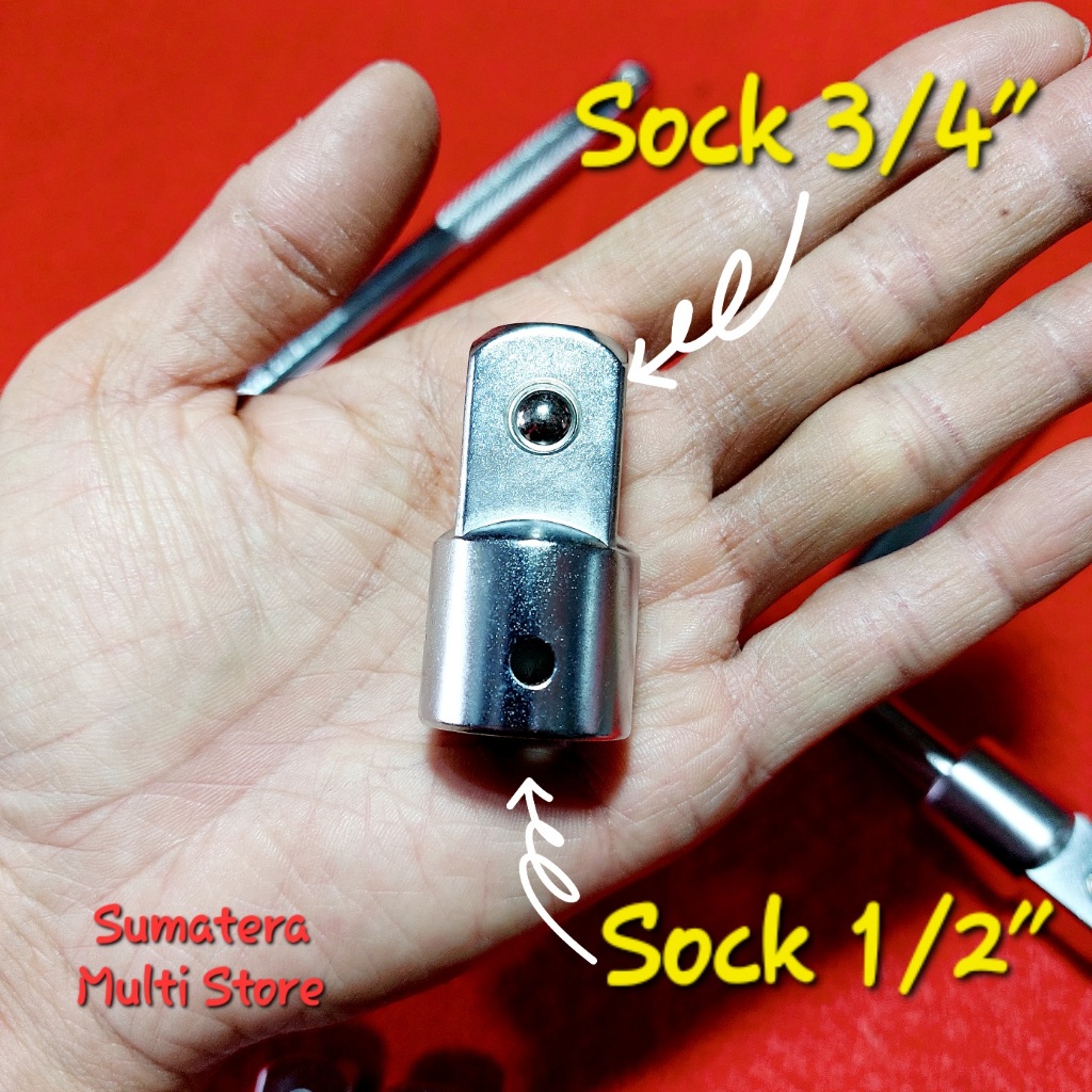 Jual Jetjotools Adaptor Sock 1/2 inch ke 3/4 inchi - Sambungan Kunci ...