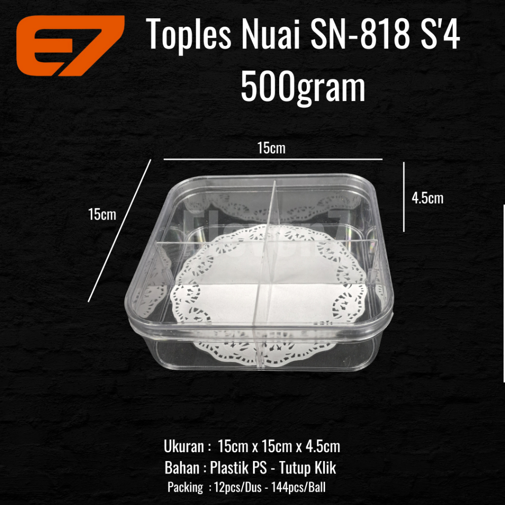 Jual Toples Kue NUAI SN-818 sekat 4 Tempat Roti Baking 500gram | Shopee ...