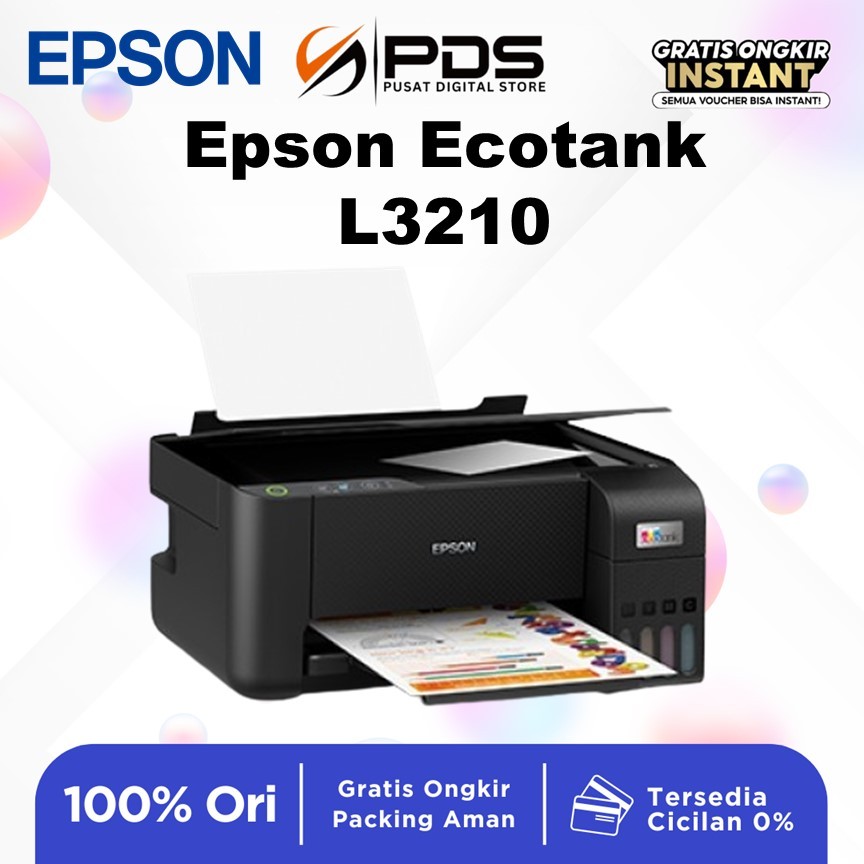 Jual PRINTER Epson EcoTank L3210 A4 All-In-One INK Tank Printer | PRINT SCAN COPY | Shopee Indonesia