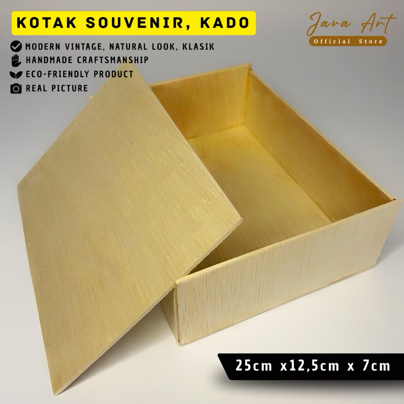 Jual KOTAK KAYU PENYIMPANAN, SOUVERNIR KLASIK JUMBO, UKURAN 25cm × 12 ...