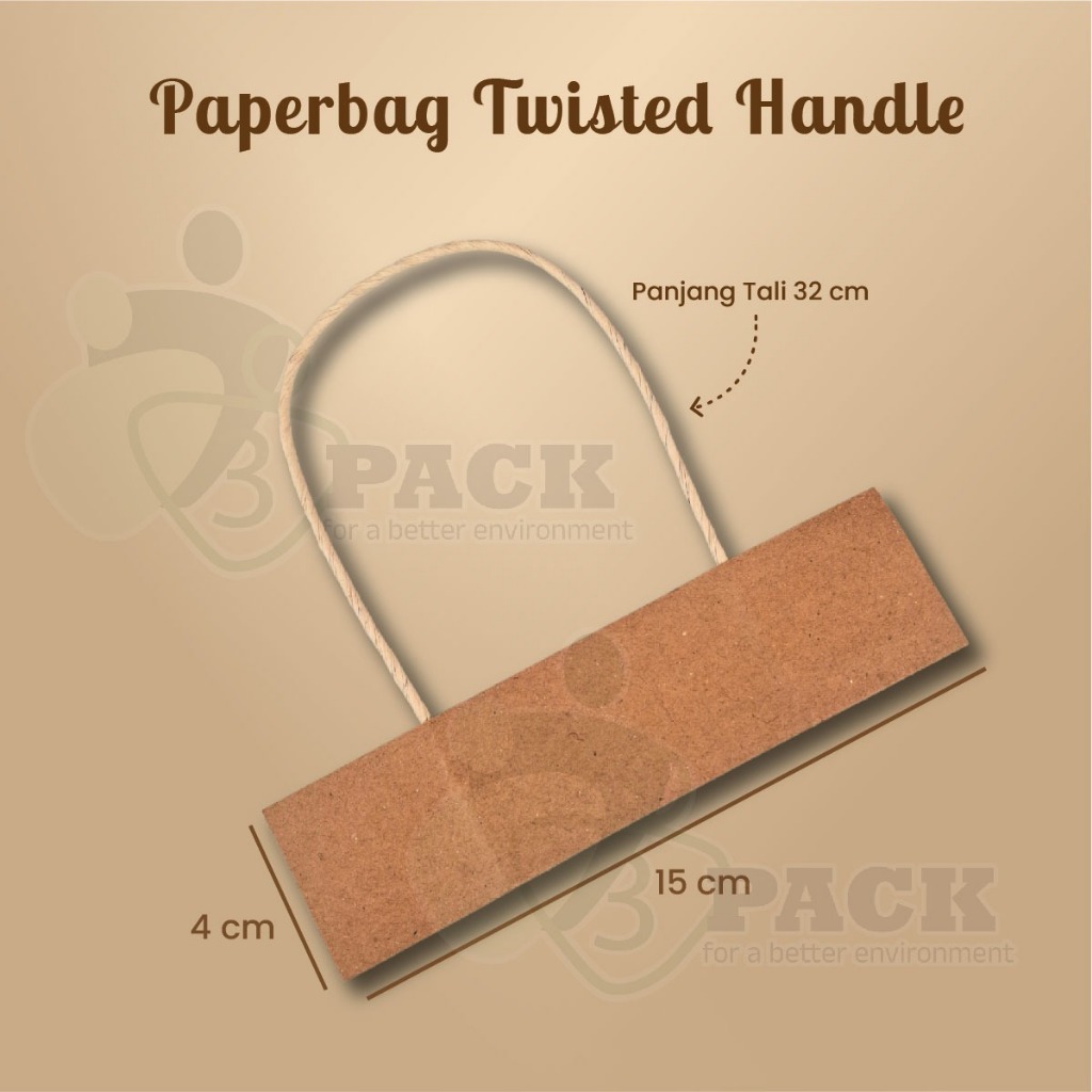 Jual Paperbag Twisted Handle / Tali Kertas Ulir Paper Bag / Pegangan ...