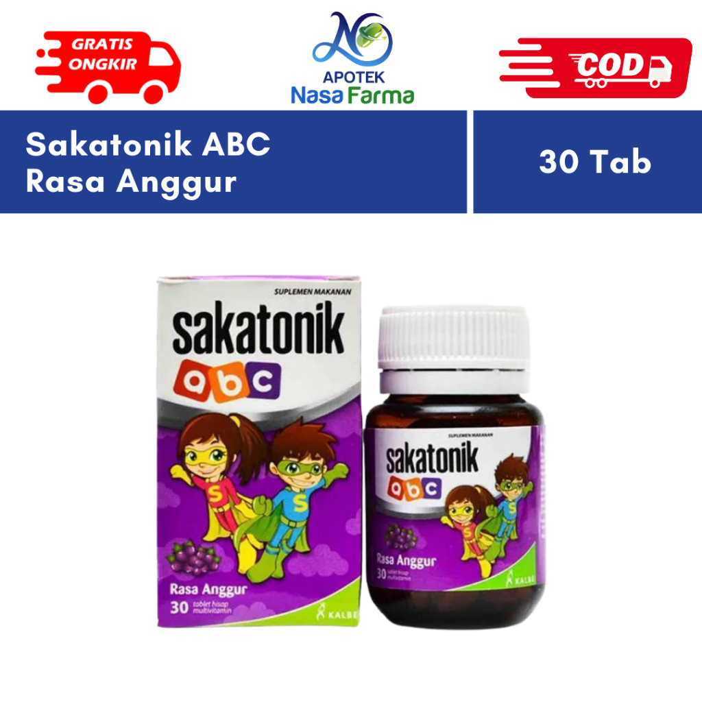 Jual Sakatonik ABC Rasa Anggur @30 Tablet Hisap - Multivitamin ...