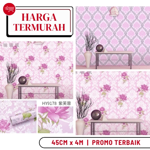 Jual Wallpaper Batik Pink Bunga Wallpaper Dinding Kamar Tidur Motif ...