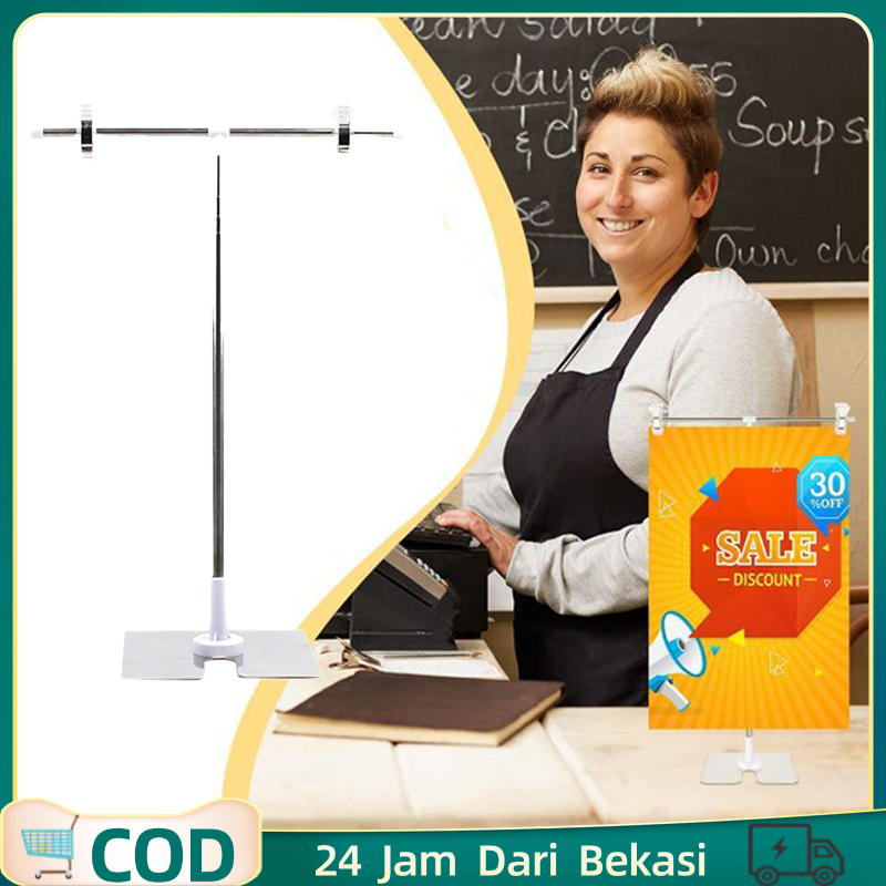 Jual Stand Spanduk Berdiri Stand Display Poster Meja 90cm Adjustable ...