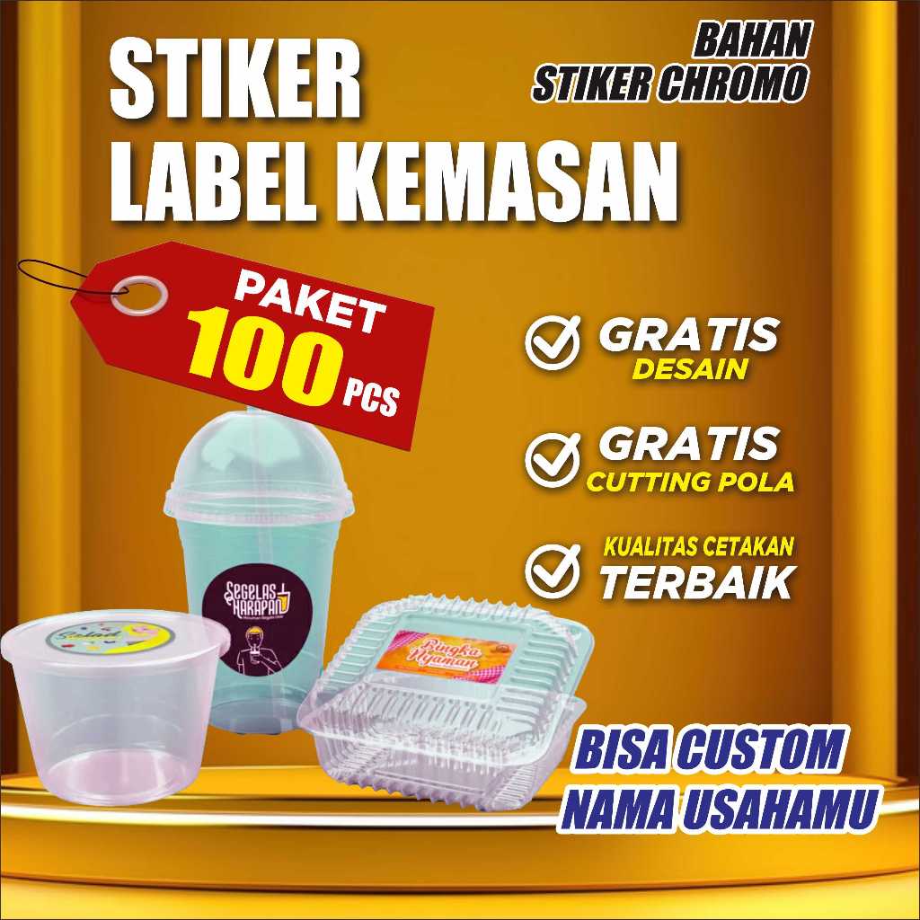 Jual Stiker Label Kemasan Paket 100 PCS | Shopee Indonesia