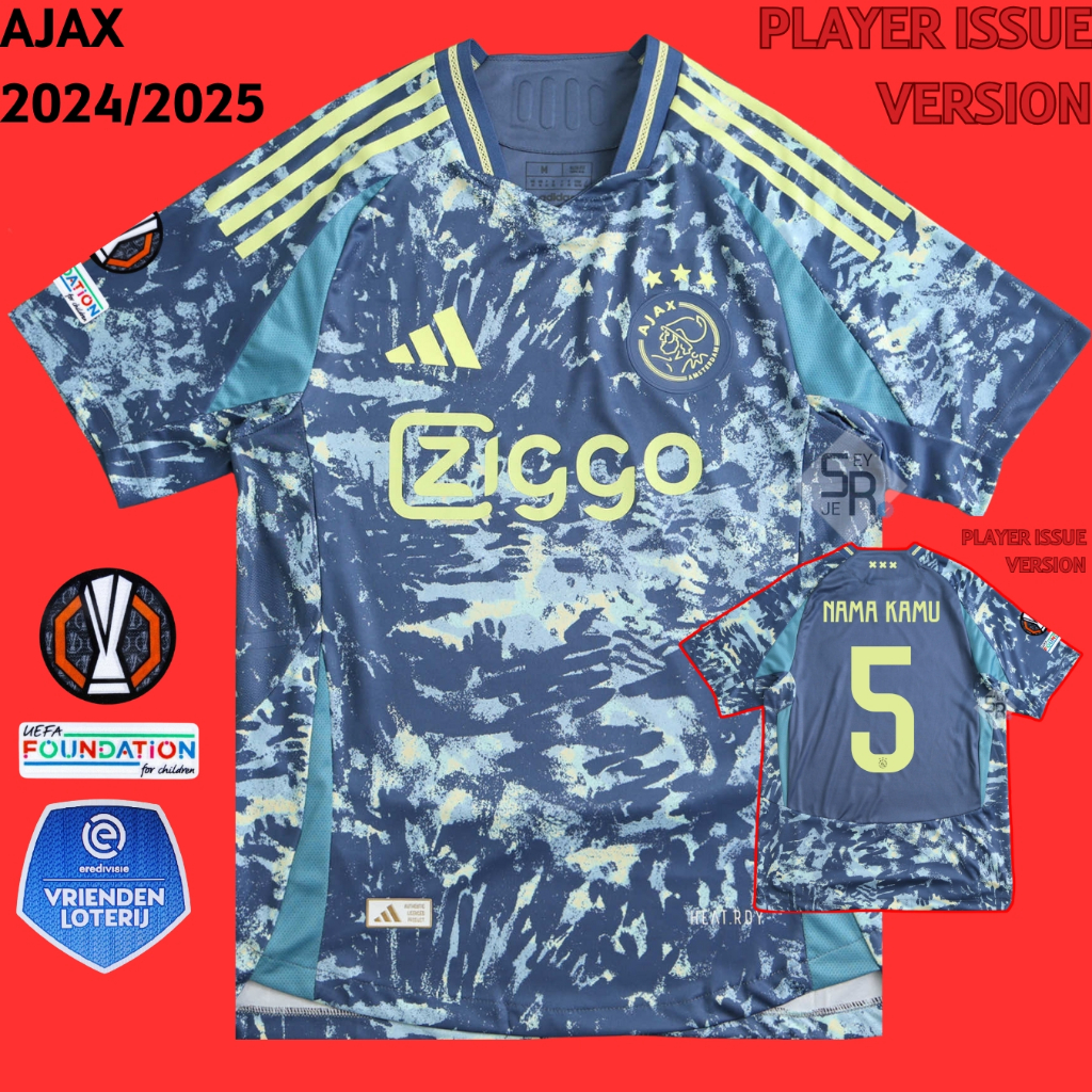Jual Jersey Ajax Player Issue 2024 2025 Baju Bola Away army 24 25 Pi | Shopee Indonesia
