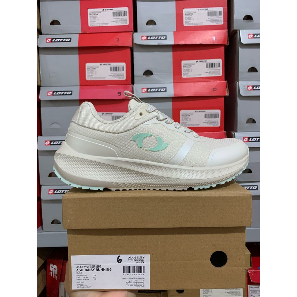 Jual Astec Jansy Running Beige Women Shoes Original | Shopee Indonesia
