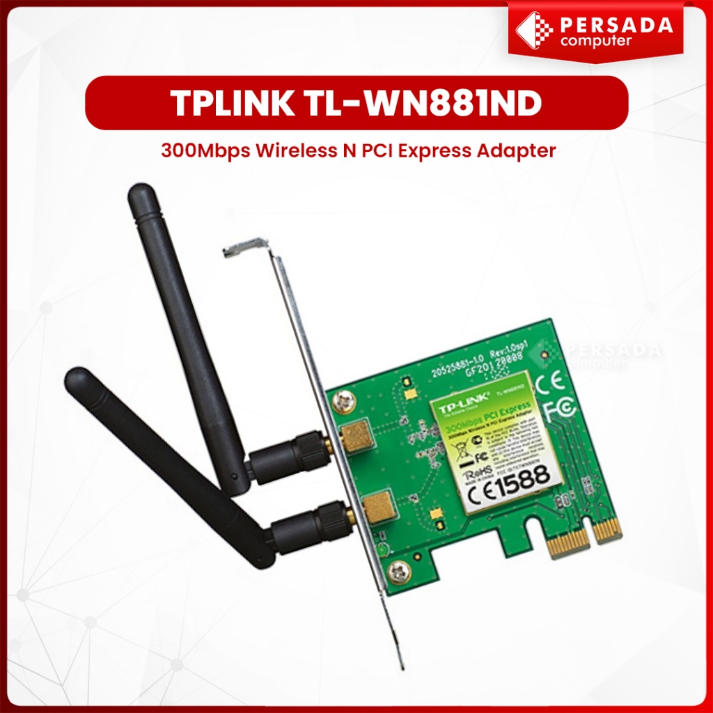 Jual TPLink TL-WN881ND 300Mbps Wireless N PCI Express Adapter | Shopee ...