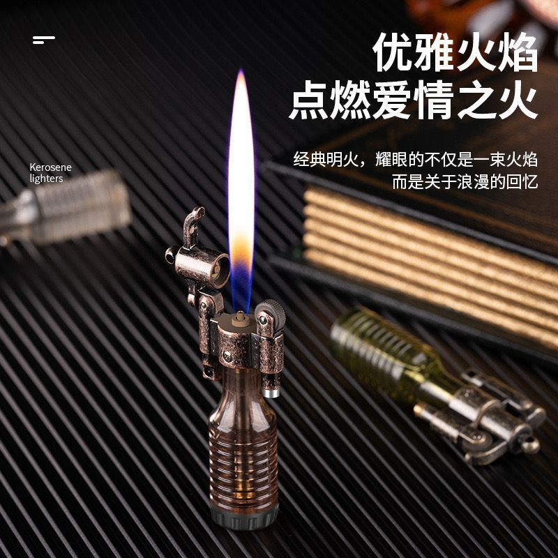 Jual Korek Classic Roda Api 8019 Mancis Isi Ulang Retro Transparant ...