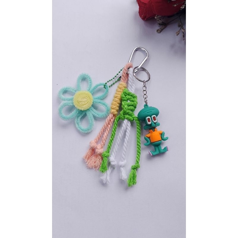 Jual Gantungan Tas/kunci macrame lucu SpongeBob SquarePants | Shopee ...