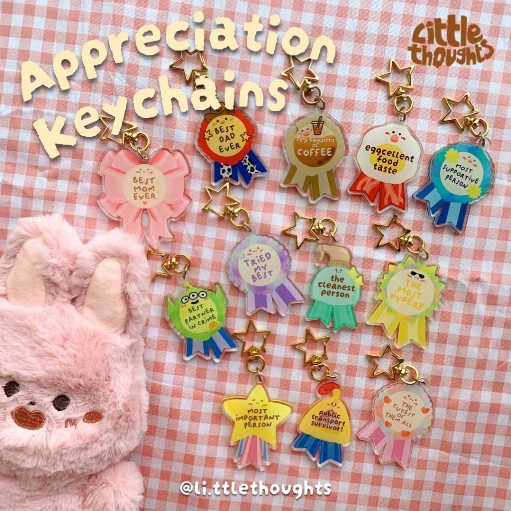 Jual Appreciation Keychain by LITHO | Acrylic 2 sisi | Shopee Indonesia