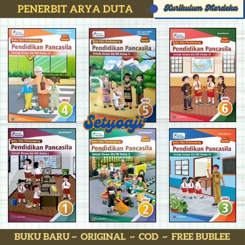 Jual Pendidikan Pancasila SD/ Mi Kelas 1 2 3 4 5 6 Kurikulum Merdeka Penerbit Arya Duta | Shopee ...
