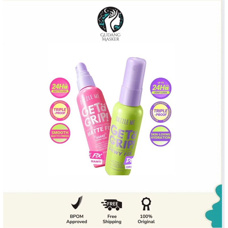 Jual DAZZLE ME Get a Grip! Makeup Setting Spray | Shopee Indonesia