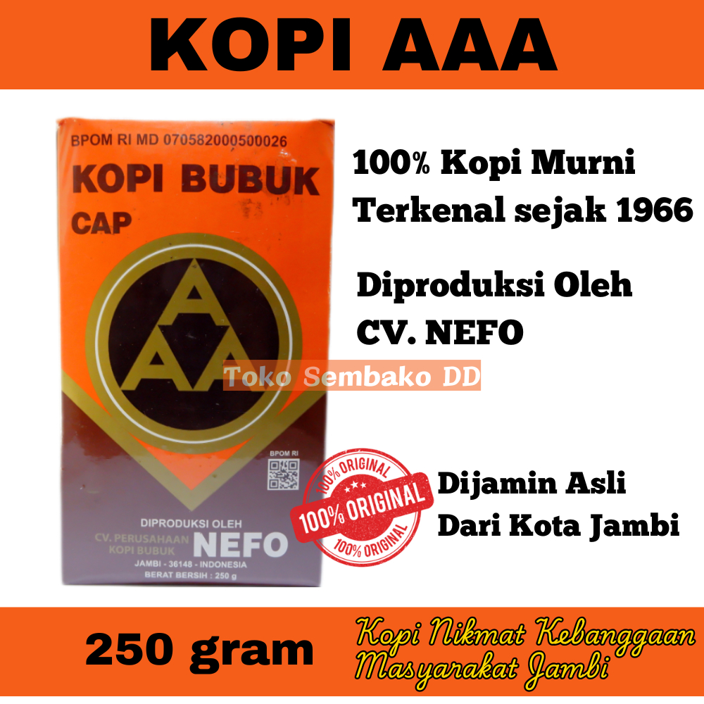 Jual Kopi Hitam AAA 250gram Asli Kota Jambi Stock Baru (Exp 03-2026 ...