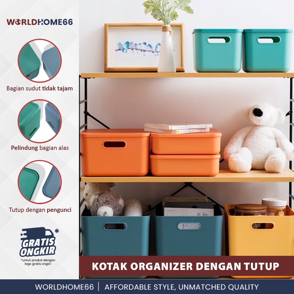 Jual Worldhome Box Container Kotak Organizer Penyimpanan Storage Box ...