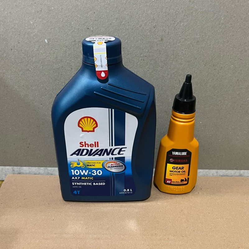 Jual OLI OIL SHELL AX7 0,8 METIK DAN YAMAHA GEAR PELUMAS MESIN MOTOR ...