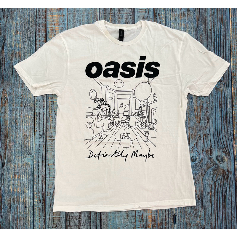 Jual Kaos T-Shirt Band Oasis - Definitely Maybe White Official ...
