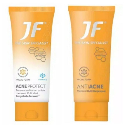 Jual JF sulfur facial foam acne care / acne protect 70 gram | Shopee ...