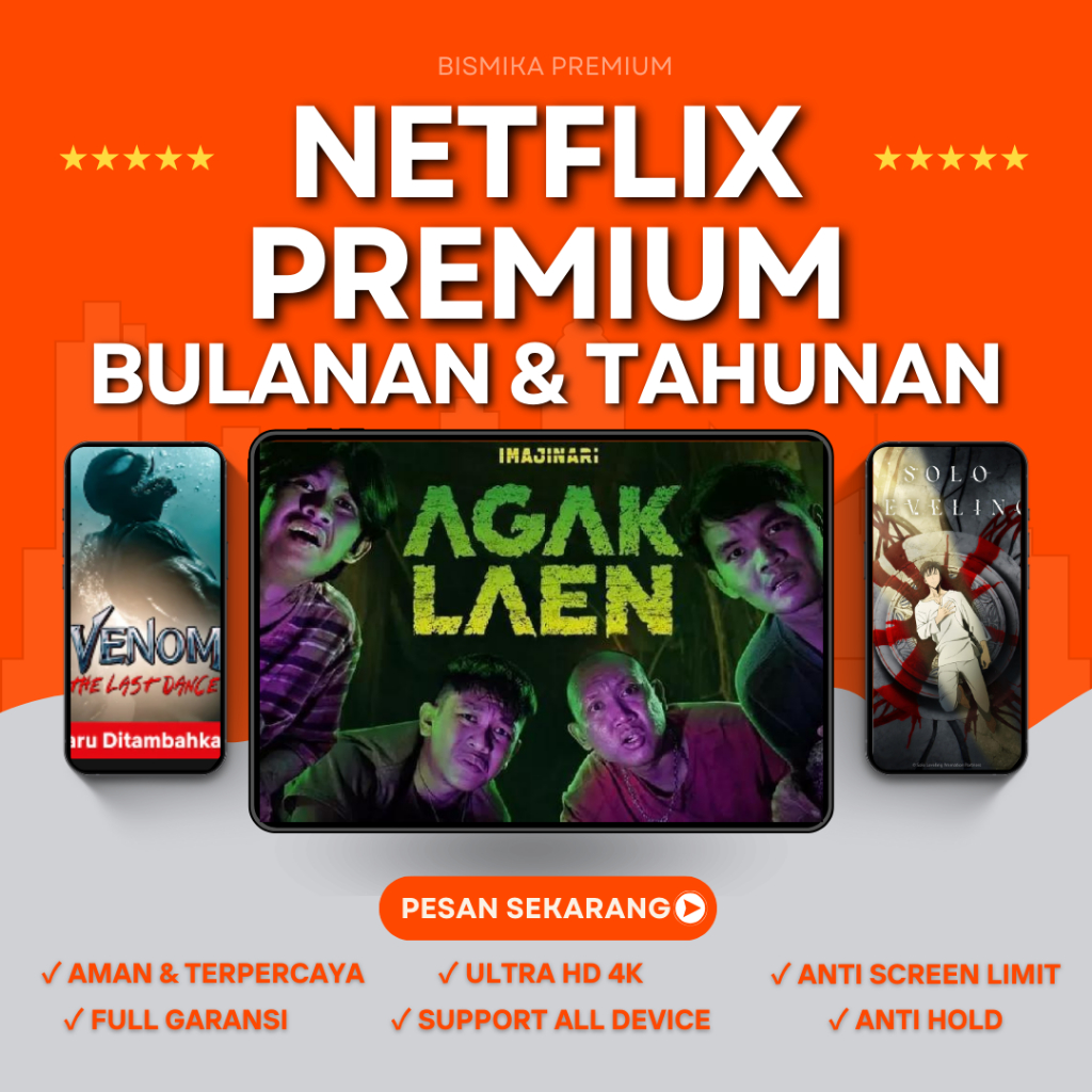 Jual NETFLIXXX PREMIUM 4K ULTRAHD 1 BULAN & 1 TAHUN FULL GARANSII ANTI HOLD | Shopee Indonesia