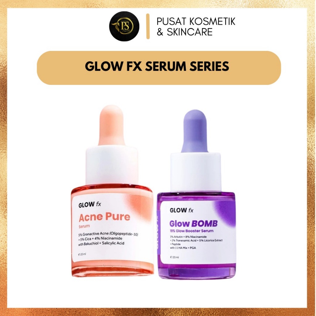 Jual Glow FX Glow Bomb Serum & Acne Pure Serum With Bakuchiol + Salicylic Acid Netto 20Ml ...