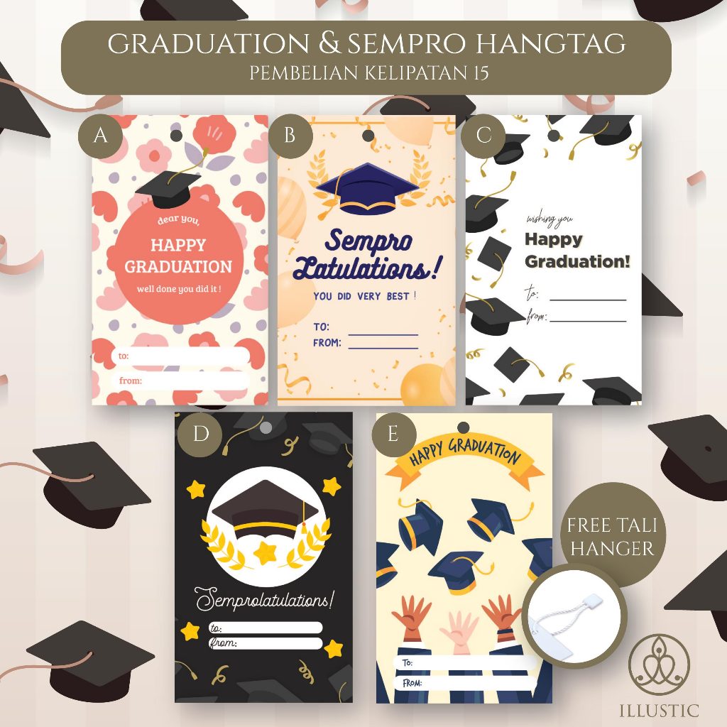 Jual Hang Tag Kado Wisuda Graduation Semprolatulations/Kartu Ucapan ...