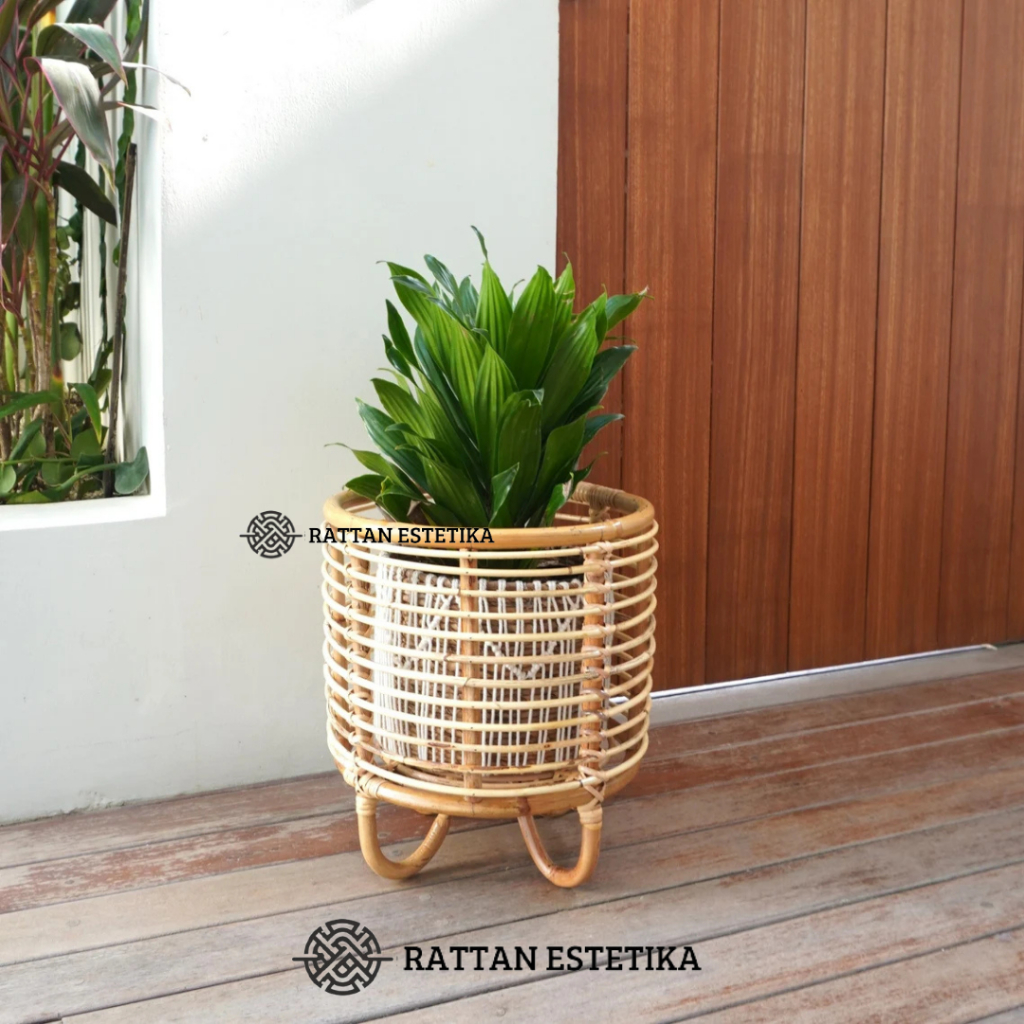 Jual STANDING POT ROTAN FINISHING MELAMIN MENGKILAP | Shopee Indonesia