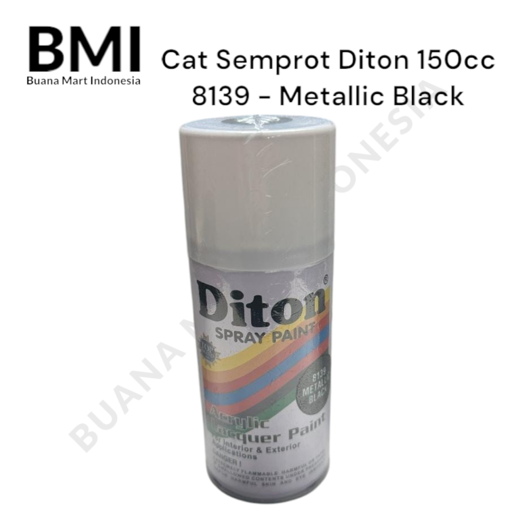 Jual Pilox DITON 150cc | 8139 Metallic Black 150ml | Pilok Cat Semprot | Pylox Spray Paint ...