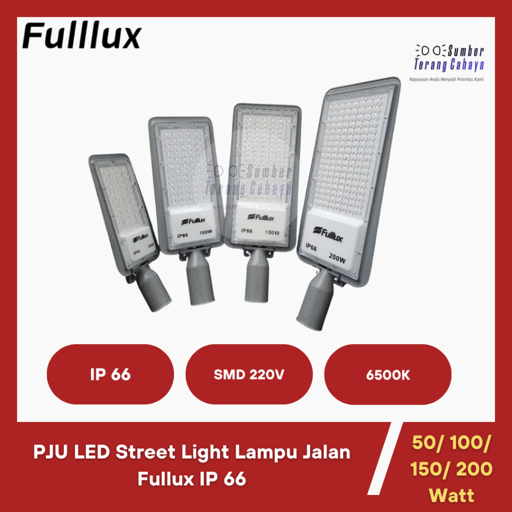 Jual PJU LED Street Light Lampu Jalan Fullux IP 66 50/ 100/ 150/ 200 Watt | Shopee Indonesia